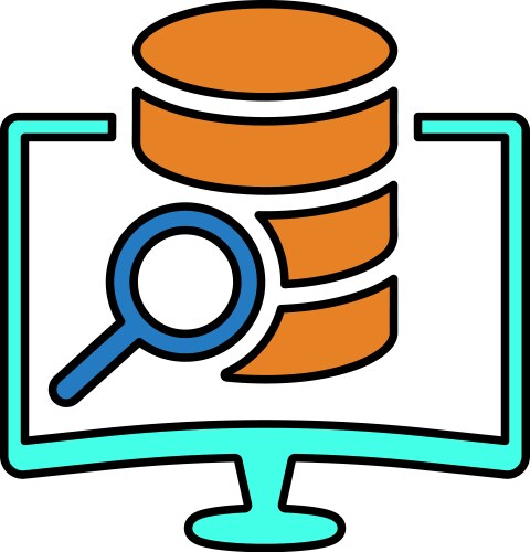 Data processing funnel icon Royalty Free Vector Image