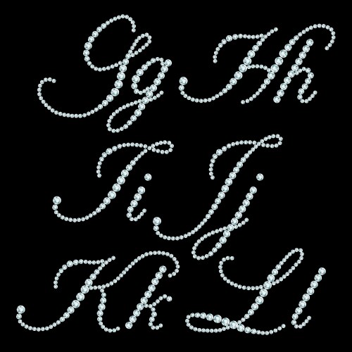 Diamond alphabetic letters Royalty Free Vector Image