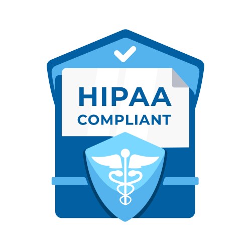 Hipaa compliant badge Royalty Free Vector Image