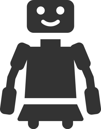 Robot assistants icon Royalty Free Vector Image