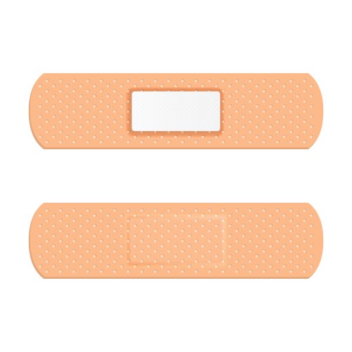 3d realistic medical patch icon set closeup Vector Image