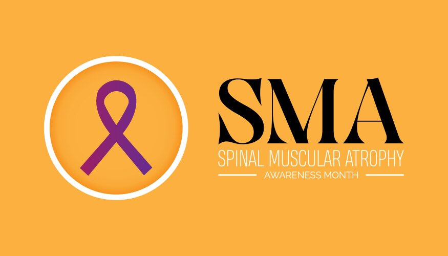 Spinal muscular atrophy awareness month Royalty Free Vector