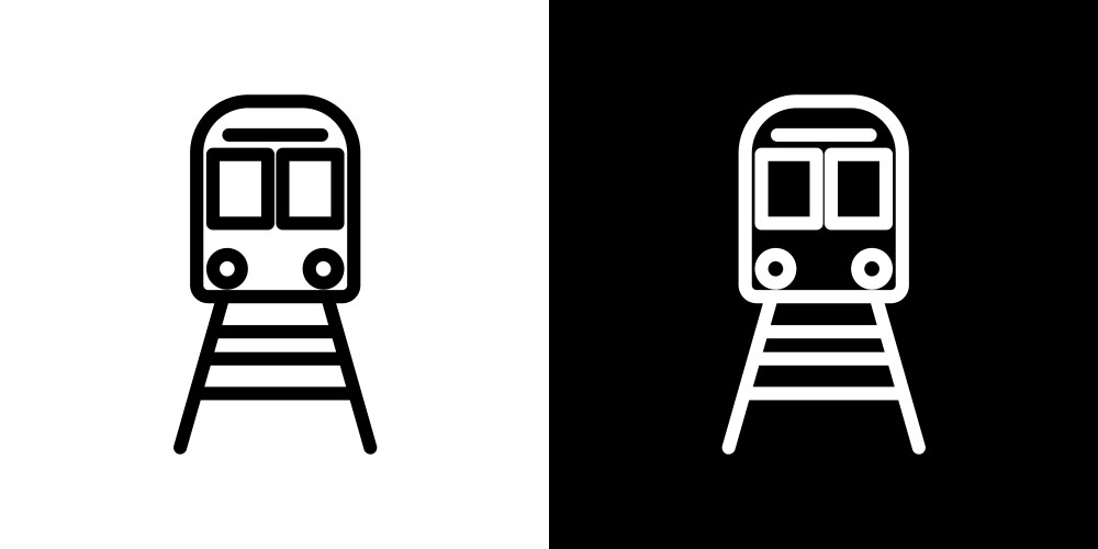 Train icon set underground metro or rail symbol Vector Image