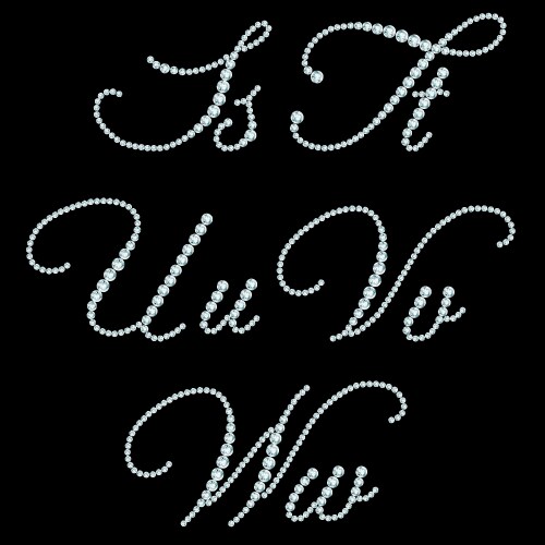 Diamond alphabetic letters Royalty Free Vector Image