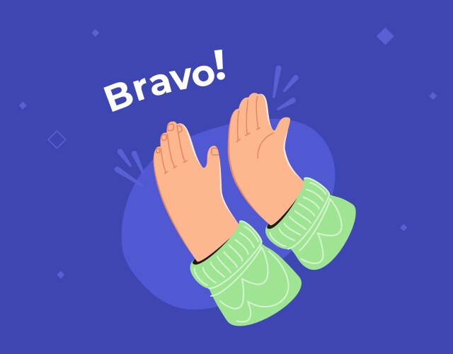 Hands clapping applause and thumb up gesture Vector Image
