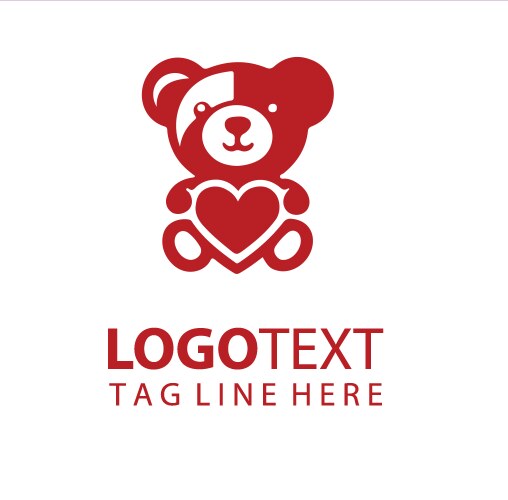 Teddy bear logo Royalty Free Vector Image - VectorStock