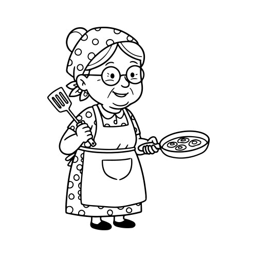 grandmother coloring picture