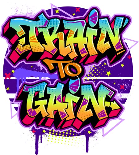 Graffiti text Royalty Free Vector Image - VectorStock