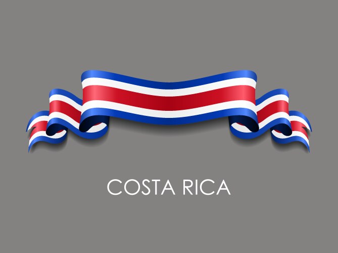 Costa rican flag wavy abstract background Vector Image