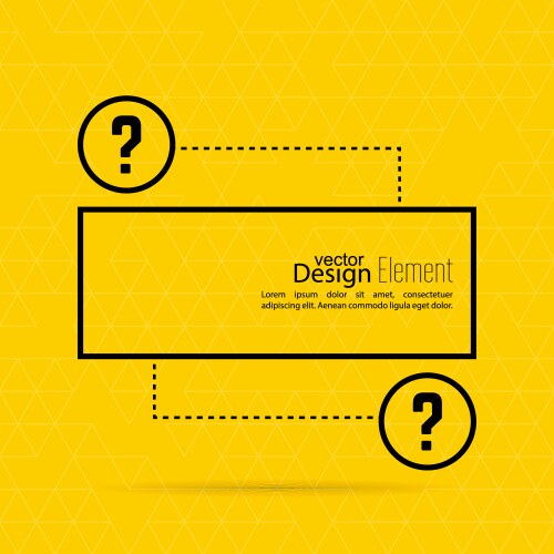 Question mark blank template Royalty Free Vector Image