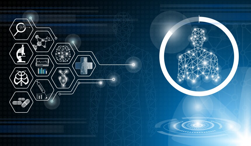 Abstract technology circle set designicon Vector Image