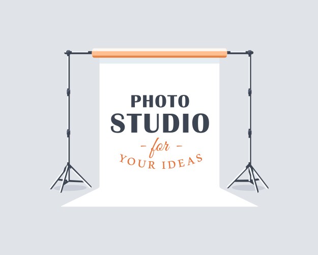 Photography studio photo backdrop and spotlight Vector Image