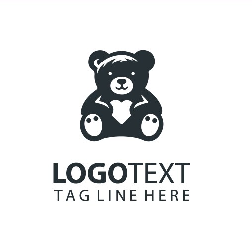 Teddy bear logo Royalty Free Vector Image - VectorStock Teddy bear logo Royalty Free Vector Image - VectorStock