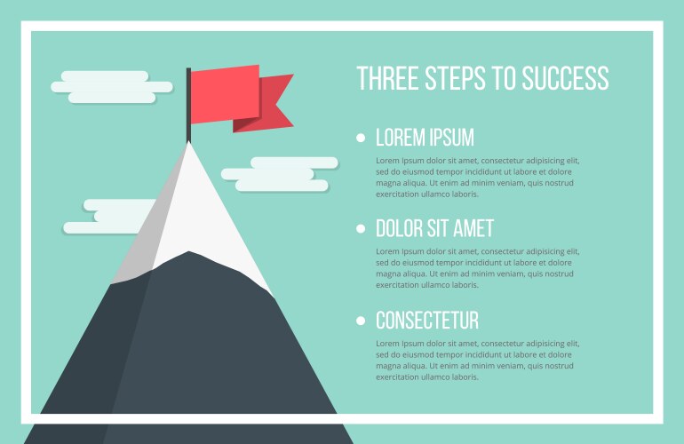 Step to success get golden prize Royalty Free Vector Image