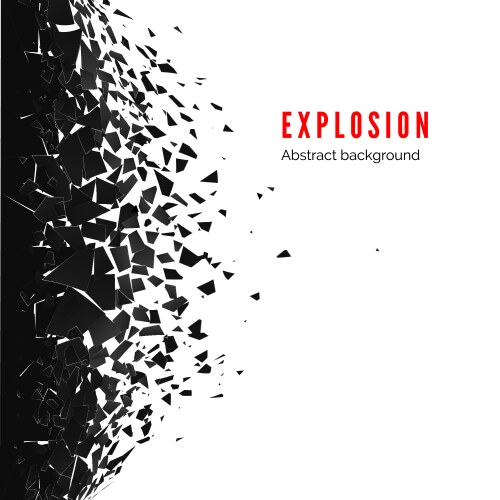 Shatter and destruction halftone effect abstract Vector Image