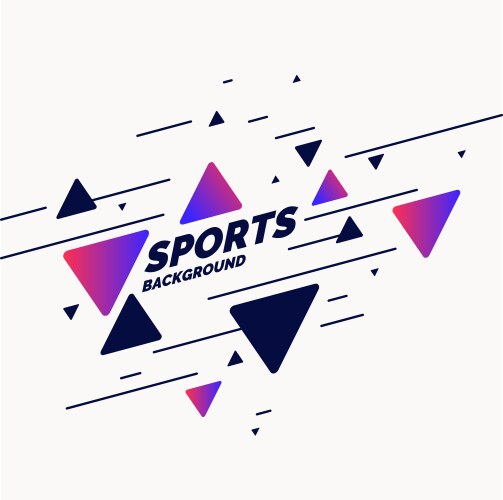 Sports poster abstract background with geometric Vector Image