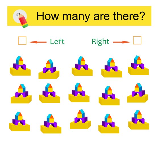 Math activity for children preschool worksheet Vector Image