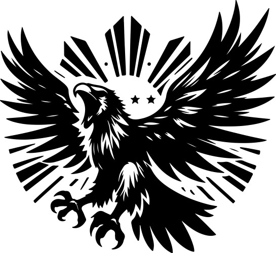 Philippine eagle isolated black design Royalty Free Vector