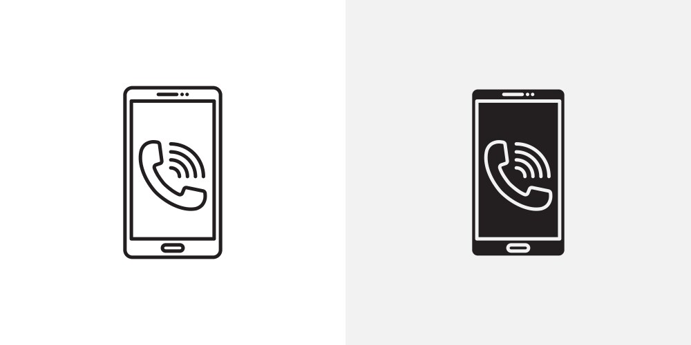 Phone call icon set Royalty Free Vector Image - VectorStock