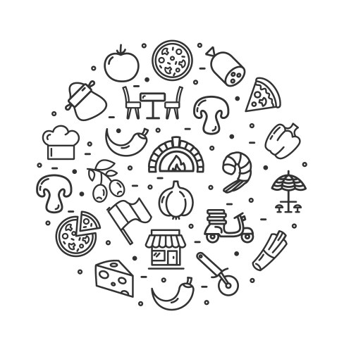 Personal branding round outline Royalty Free Vector Image