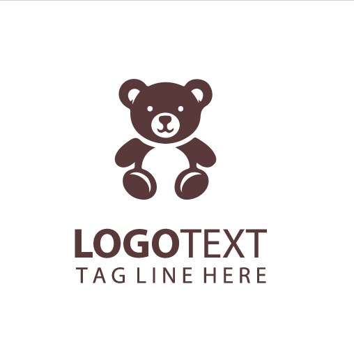 Teddy bear logo Royalty Free Vector Image - VectorStock