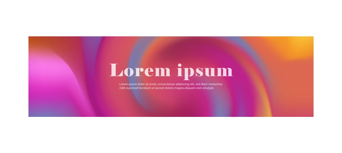 Abstract vibrant gradient modern horizontal Vector Image