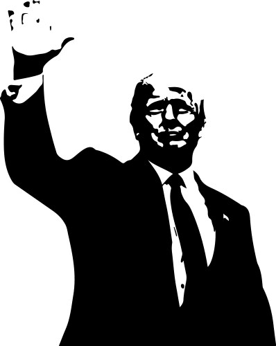 Donald trump silhouette Royalty Free Vector Image