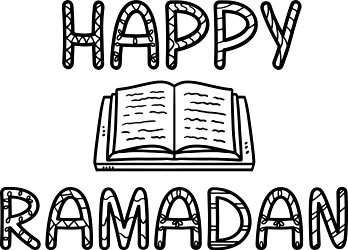Ramadan crescent moon isolated coloring page Vector Image