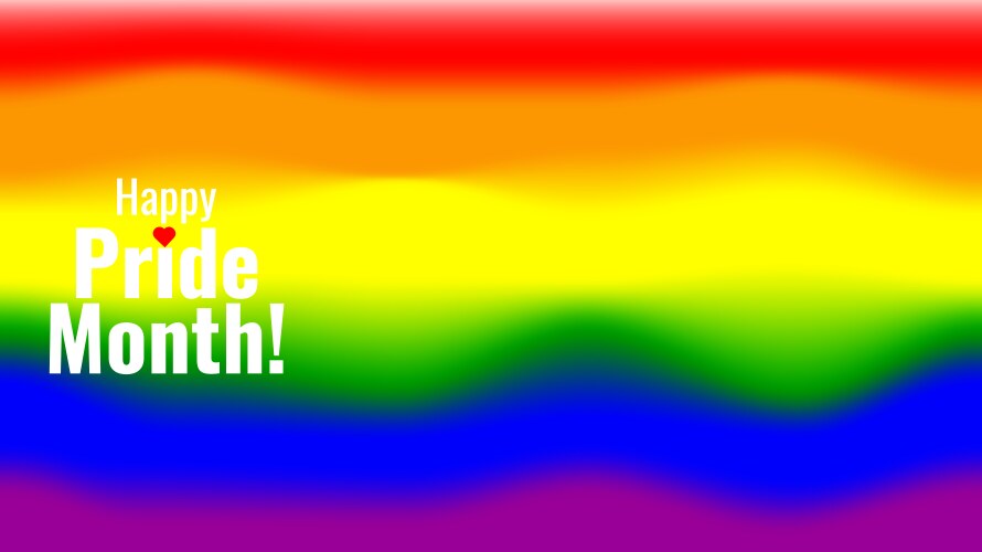 Lgbtq banner with symbols celebrating pride month Vector Image