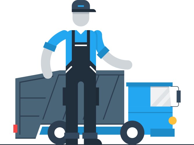 Garbage collector theme image 2 Royalty Free Vector Image