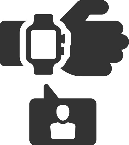Plug smart watch icon Royalty Free Vector Image