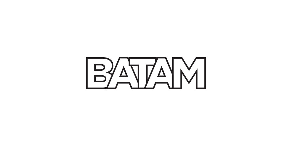 Batam in the indonesia emblem design features Vector Image