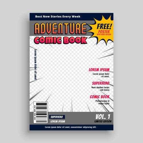 Editable Comic Book Cover Vector Images (over 280)