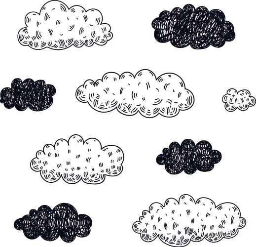 Cloud graphic design a set clouds in sky Vector Image