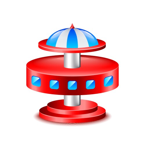 Chained carousel isolated on white Royalty Free Vector Image