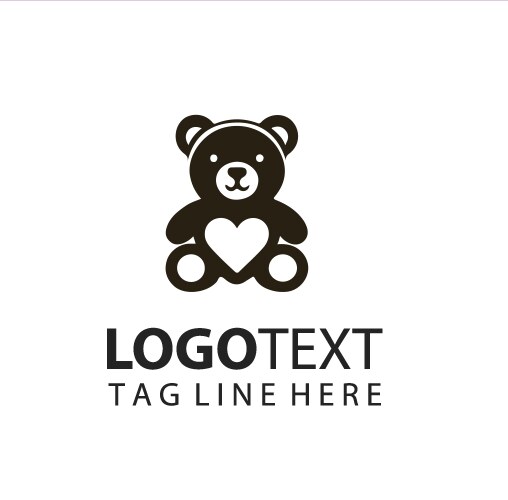 Teddy bear logo Royalty Free Vector Image - VectorStock Teddy bear logo Royalty Free Vector Image - VectorStock