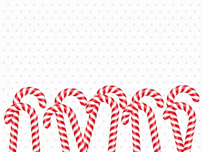 Candy cane square frame on white background Vector Image