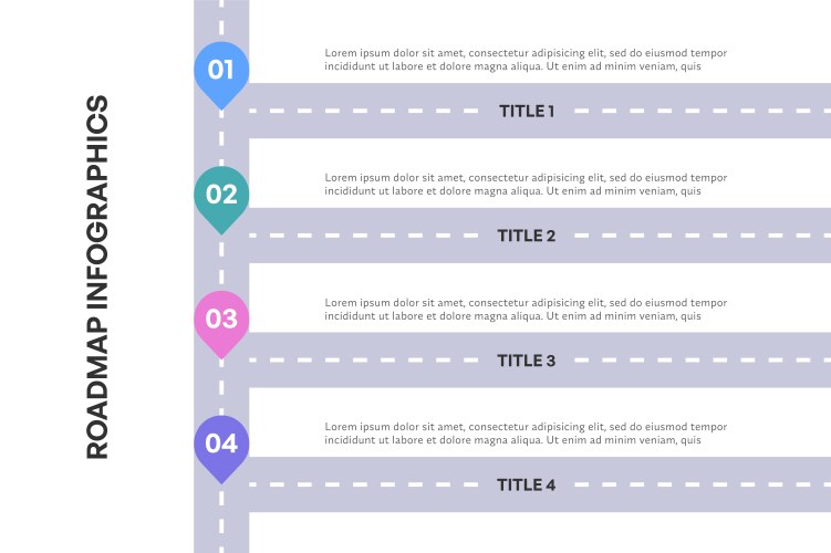 Comprehensive roadmap infographic strategic Vector Image