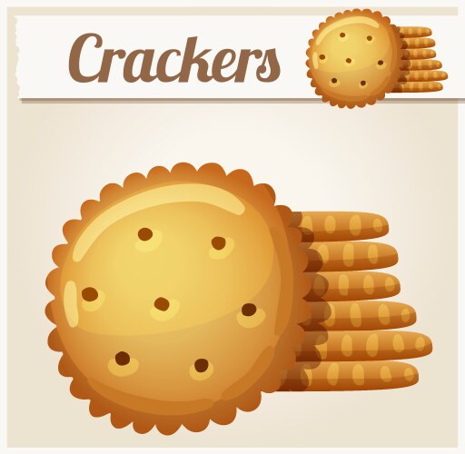Biscuit cookies or cracker with cream Royalty Free Vector