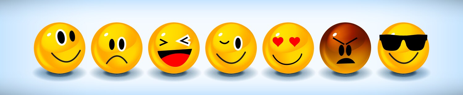 Emoji feeling faces Royalty Free Vector Image - VectorStock
