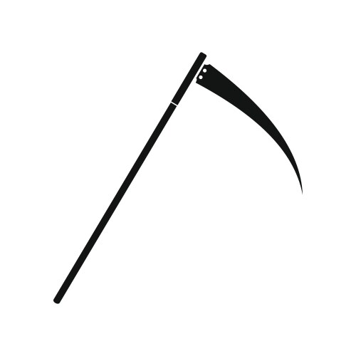Reapers realm crow logo soul scythe death graphic Vector Image
