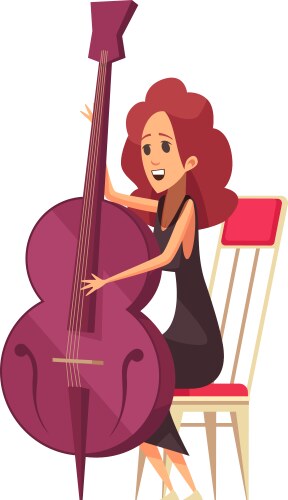 Cartoon opera singer Royalty Free Vector Image