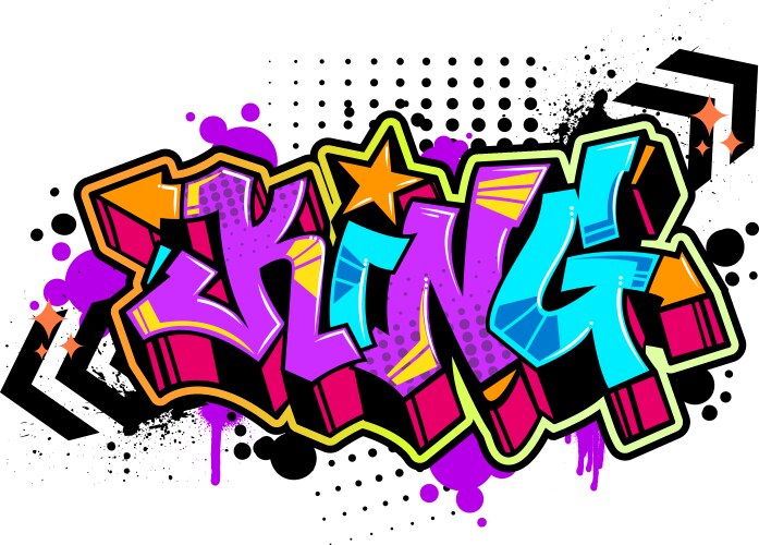 Graffiti lettering Royalty Free Vector Image - VectorStock