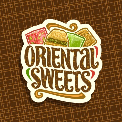 Logo for turkish baklava Royalty Free Vector Image