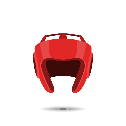 Cartoon red boxing training helmet Royalty Free Vector Image