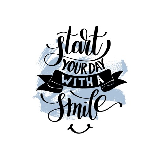 Always smile - hand lettering inscription text Vector Image