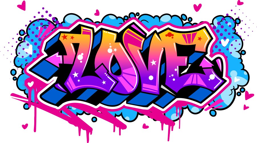 Graffiti lettering Royalty Free Vector Image - VectorStock