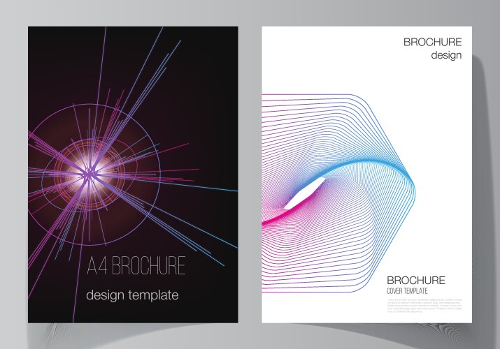 Layout of a4 format cover mockups design Vector Image