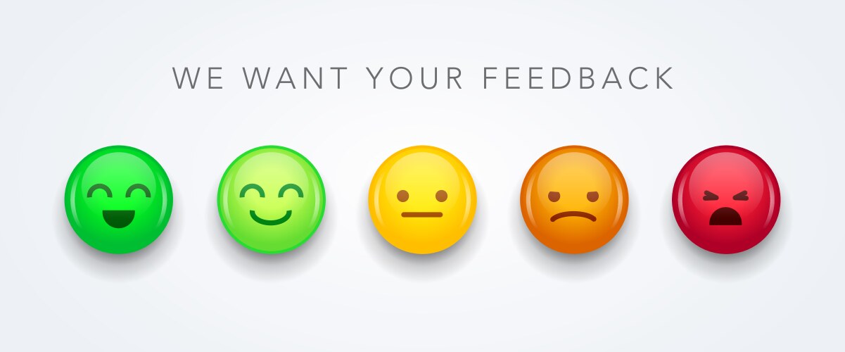 User experience feedback concept different mood Vector Image
