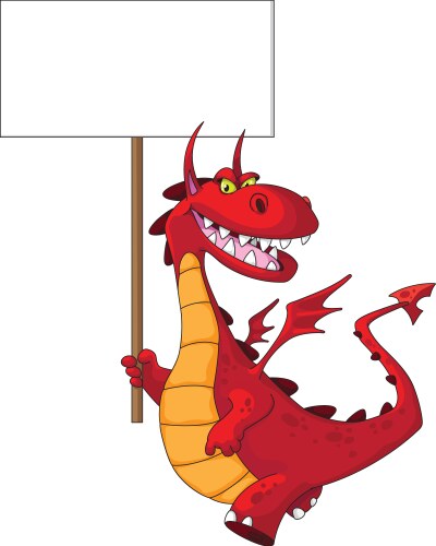 Dragon and a gift Royalty Free Vector Image - VectorStock